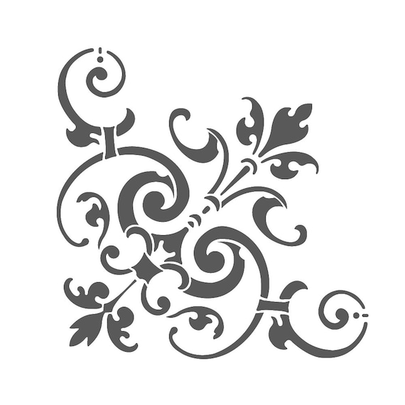 Corner Stencil Reusable Template Simone for Wall DIY Decor | Etsy