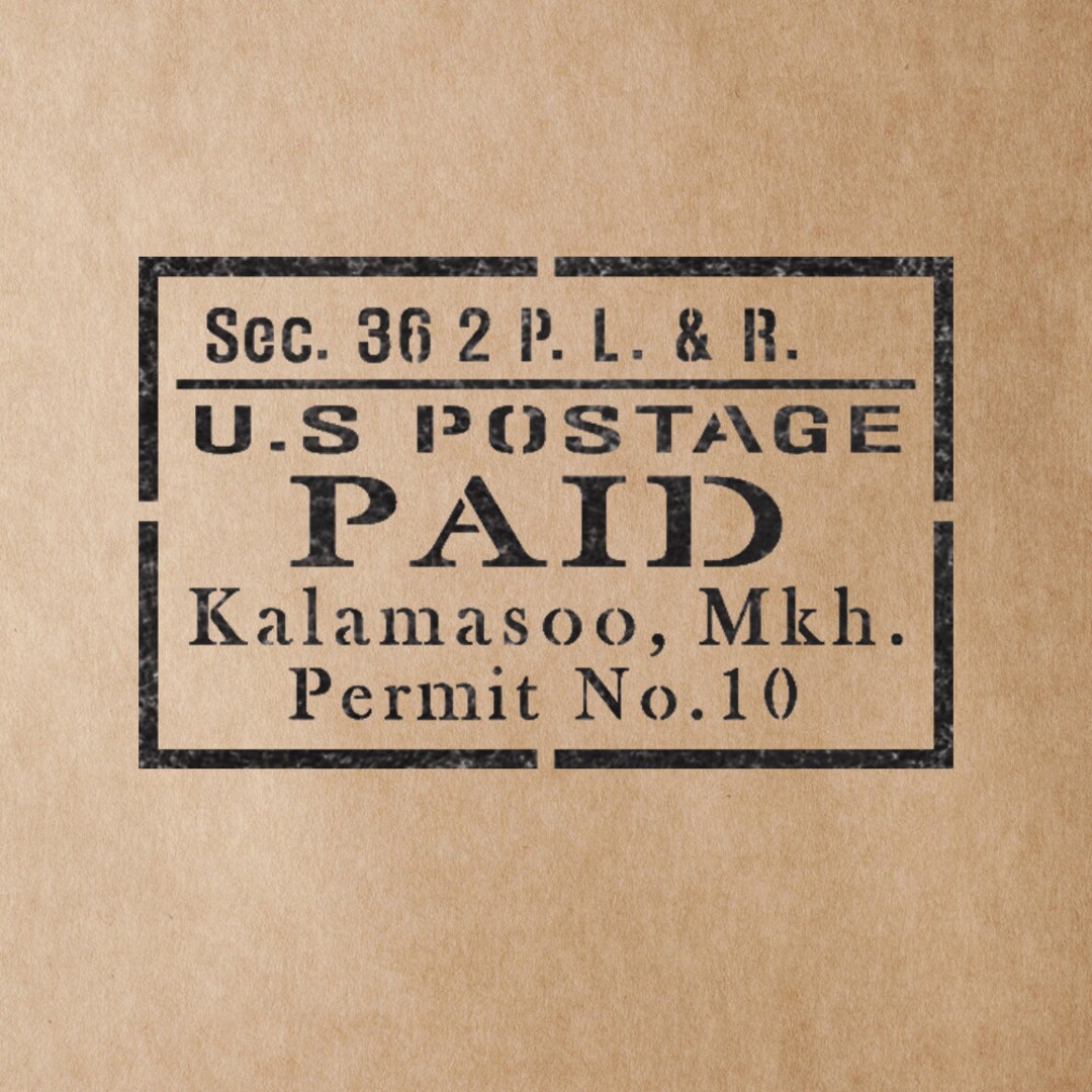US Postage Paid Stencil Reusable Template for Crafting Canvas DIY Decor ...