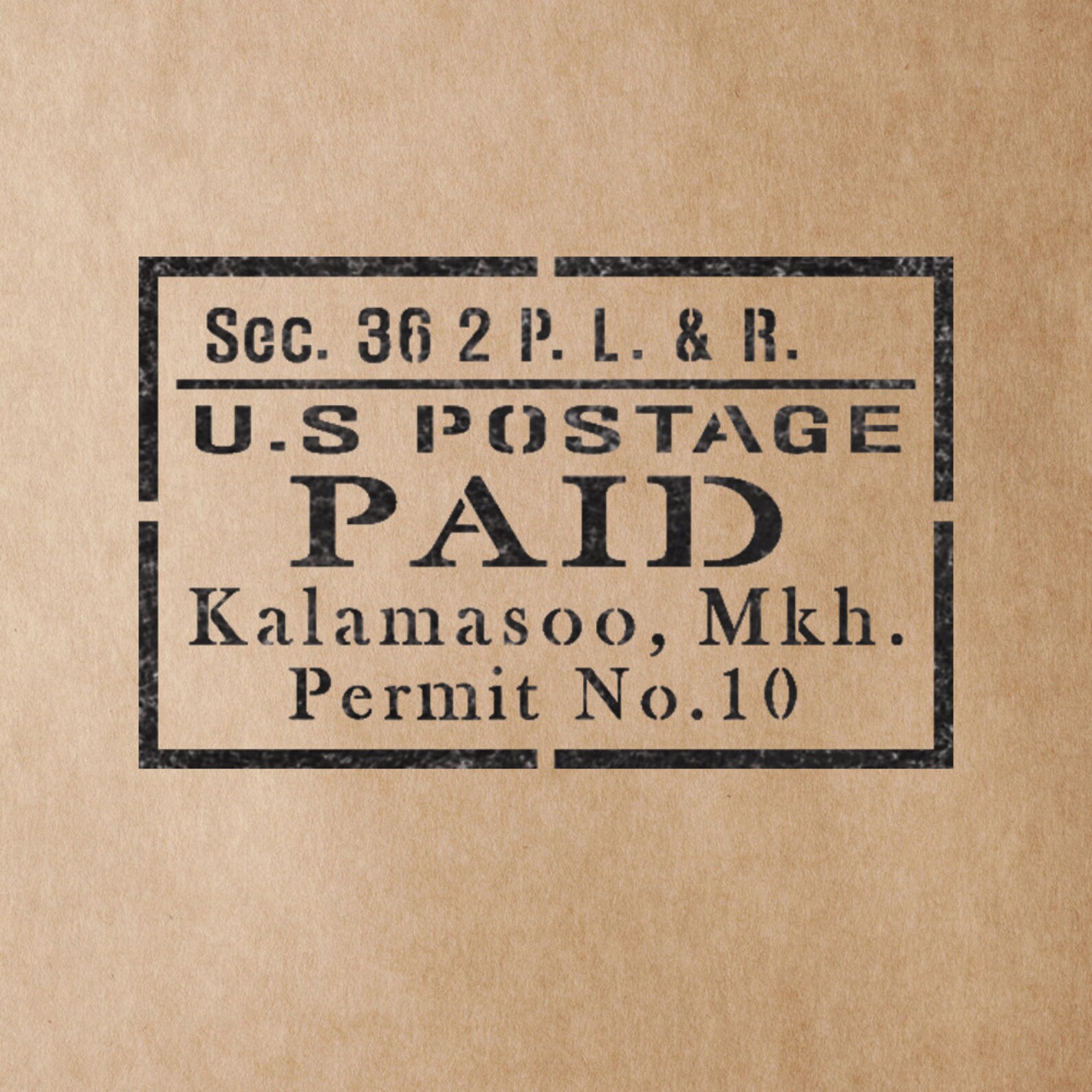 US Postage Paid Stencil Reusable Template for Crafting Canvas DIY Decor ...