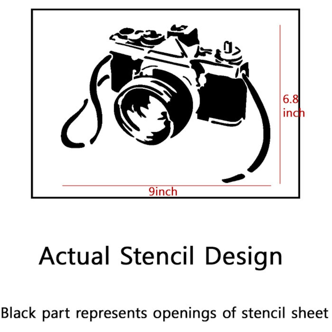 Camera Stencils for Crafting Template DIY Room Decor Wall Art Furniture ...