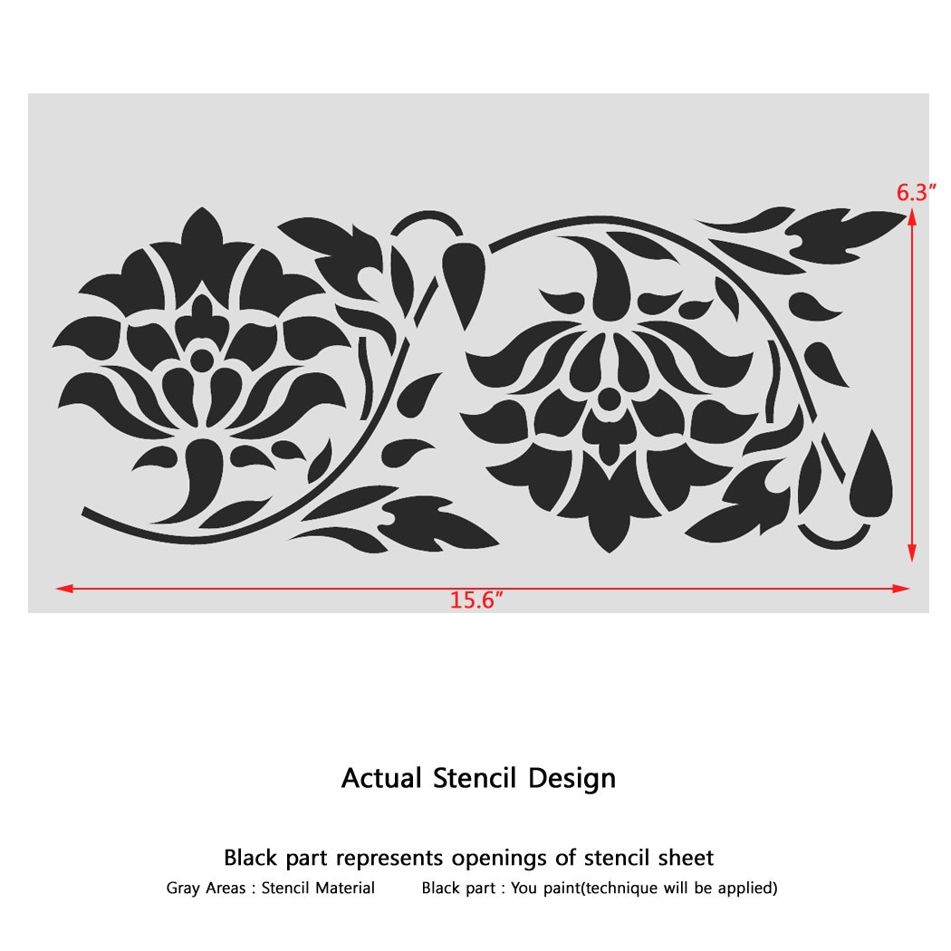 Wall Border Stencils Pattern 011 Reusable Template for DIY - Etsy