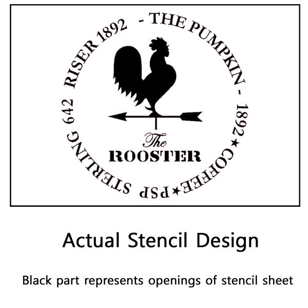 STENCILS TEMPLATE Rooster - Medium Size –reusable Airbrush Wall ...