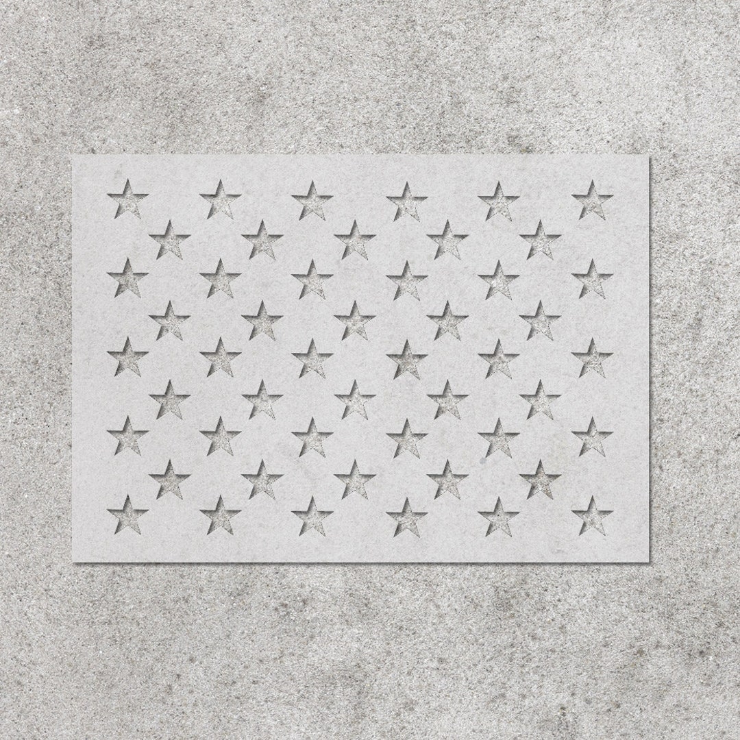 American Flag 50 Stars Reusable Stencil Template - Etsy