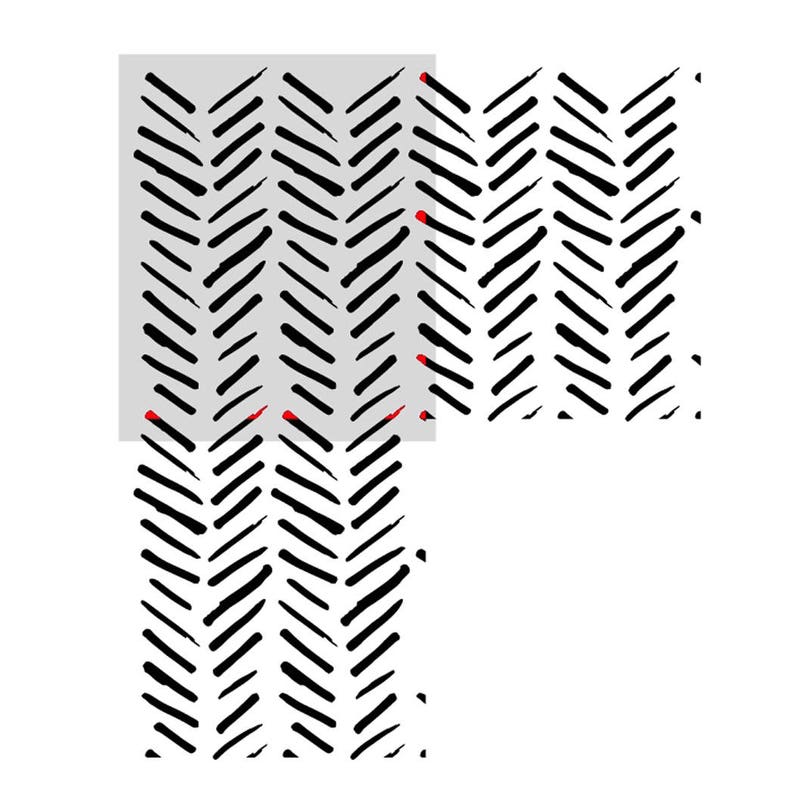 Wall Herringbone Simple Allover Stencil Scandinavian stencil | Etsy