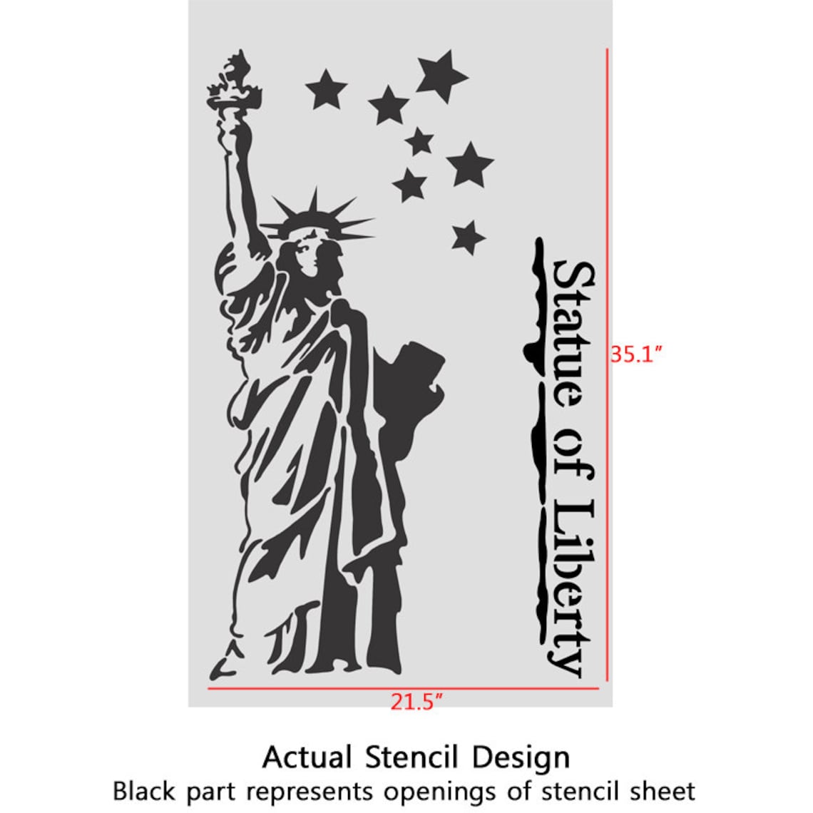 The Statue of Liberty Wall Stencil for Wall decor GRAFFITI | Etsy