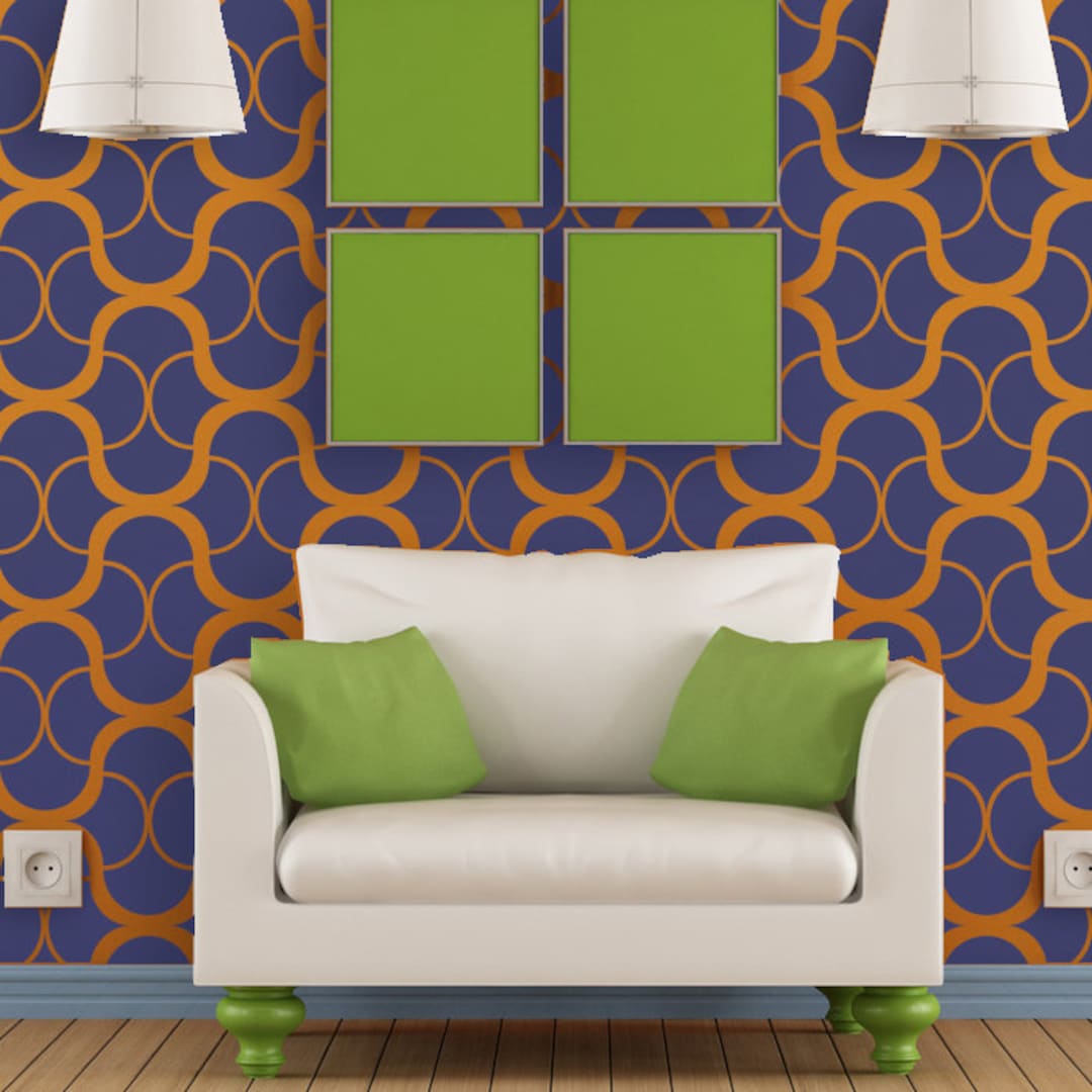 Large Modern Wall Stencil Geometric Pattern for Easy DIY Home Decor - Etsy