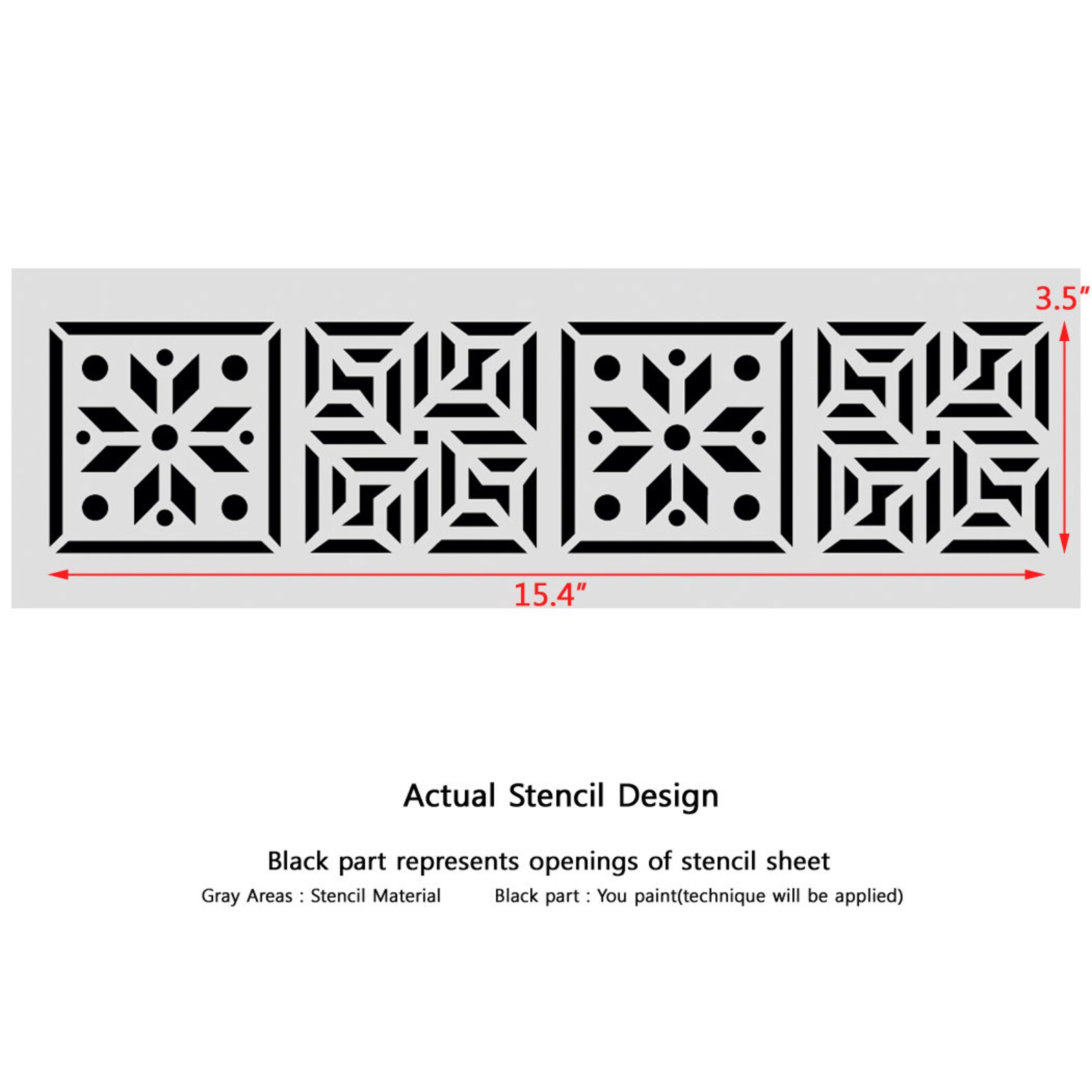 Wall Border Stencils Pattern 019 Reusable Template for DIY - Etsy