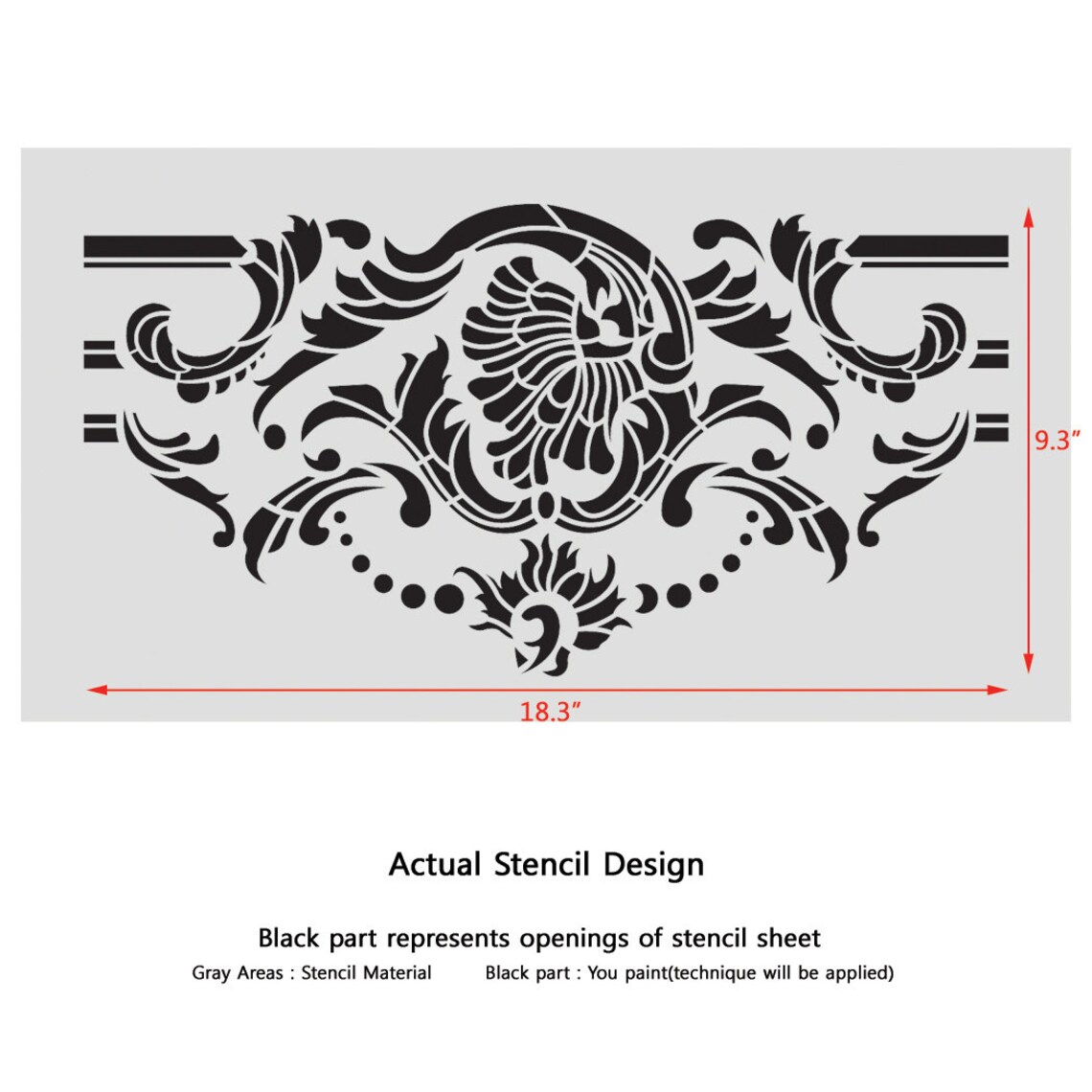 Wall Border Stencils Pattern Odelie Reusable Template for DIY - Etsy