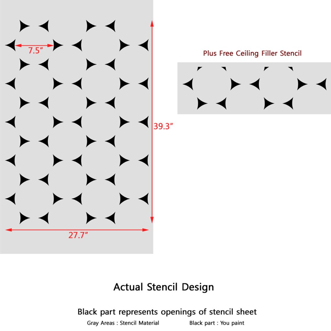 Wall Stencils Ava Circle Pattern Reusable Geometric | Etsy