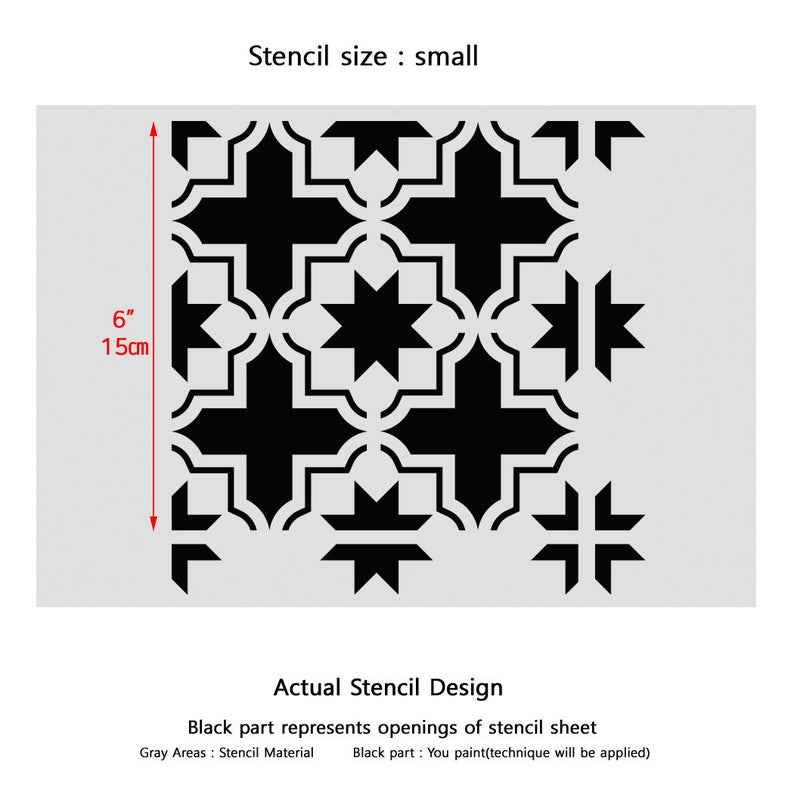 Wall Moroccan Tile Stencil T0059 for DIY Wall Decor Furniture - Etsy