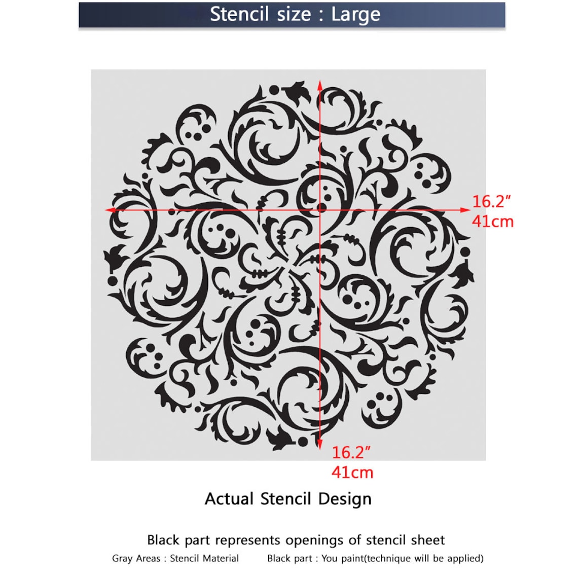 Large Wall Stencils Damask Stencil DIY Reusable Pattern Decor - Etsy