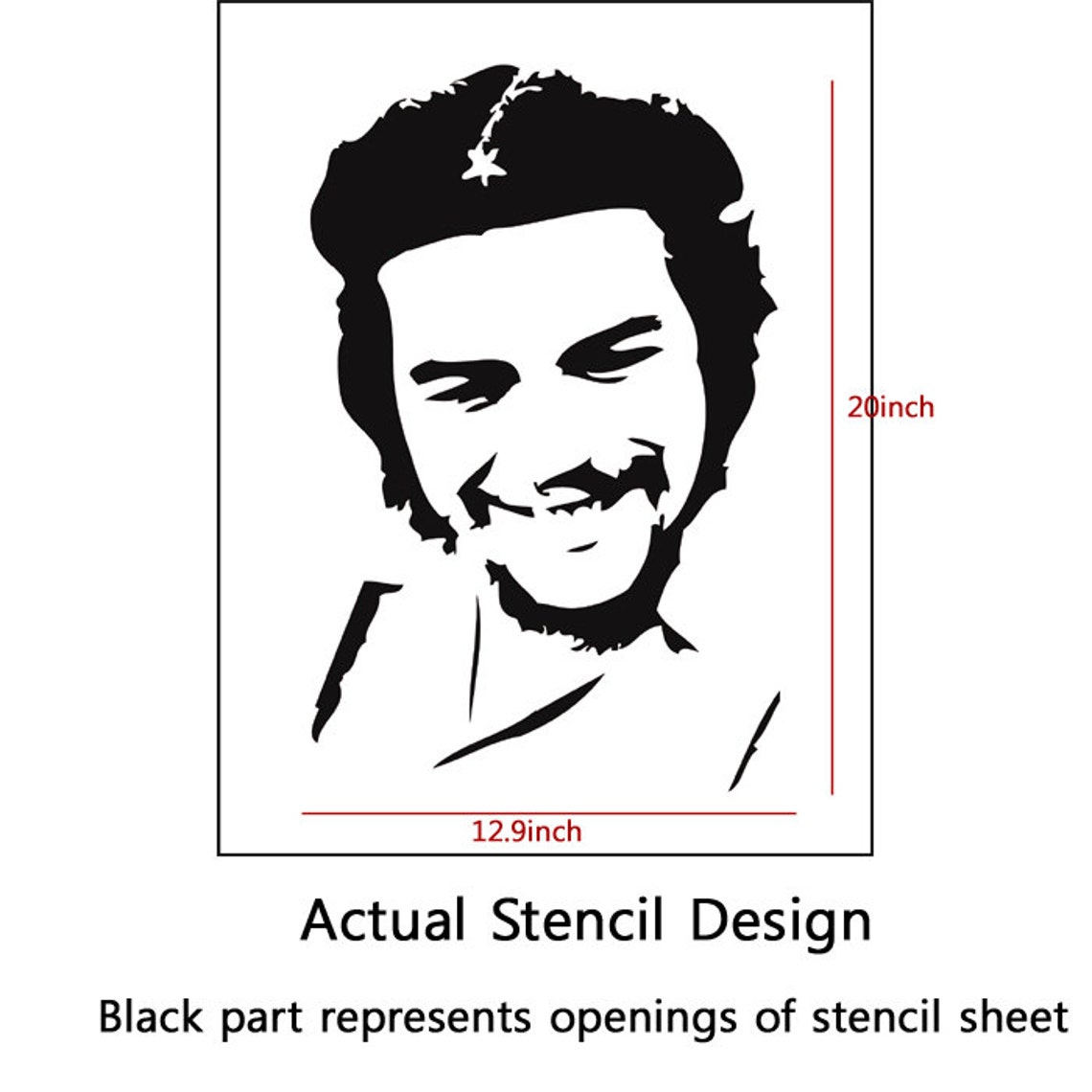 Che Guevara Stencils Graffiti Template for Wall Art Canvas Painting ...