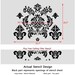 Large Wall Damask Stencils Danielle Reusable Allover Pattern for DIY ...