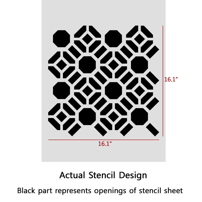Geometric Modern Wall Stencil Jeremy Allover Pattern Stencil for a DIY ...