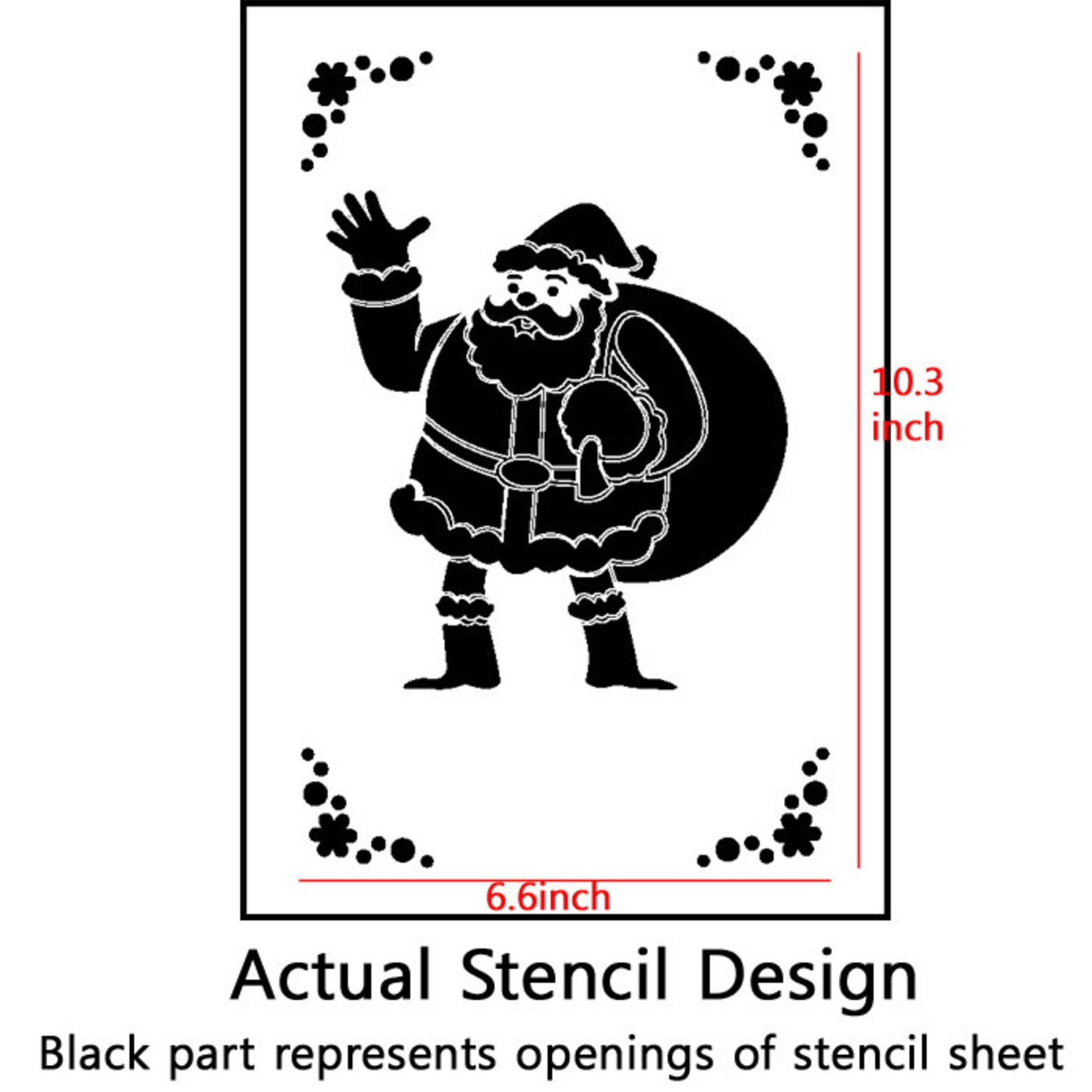 Santa Claus Stencils for Crafting Template DIY Room Decor Wall Art ...