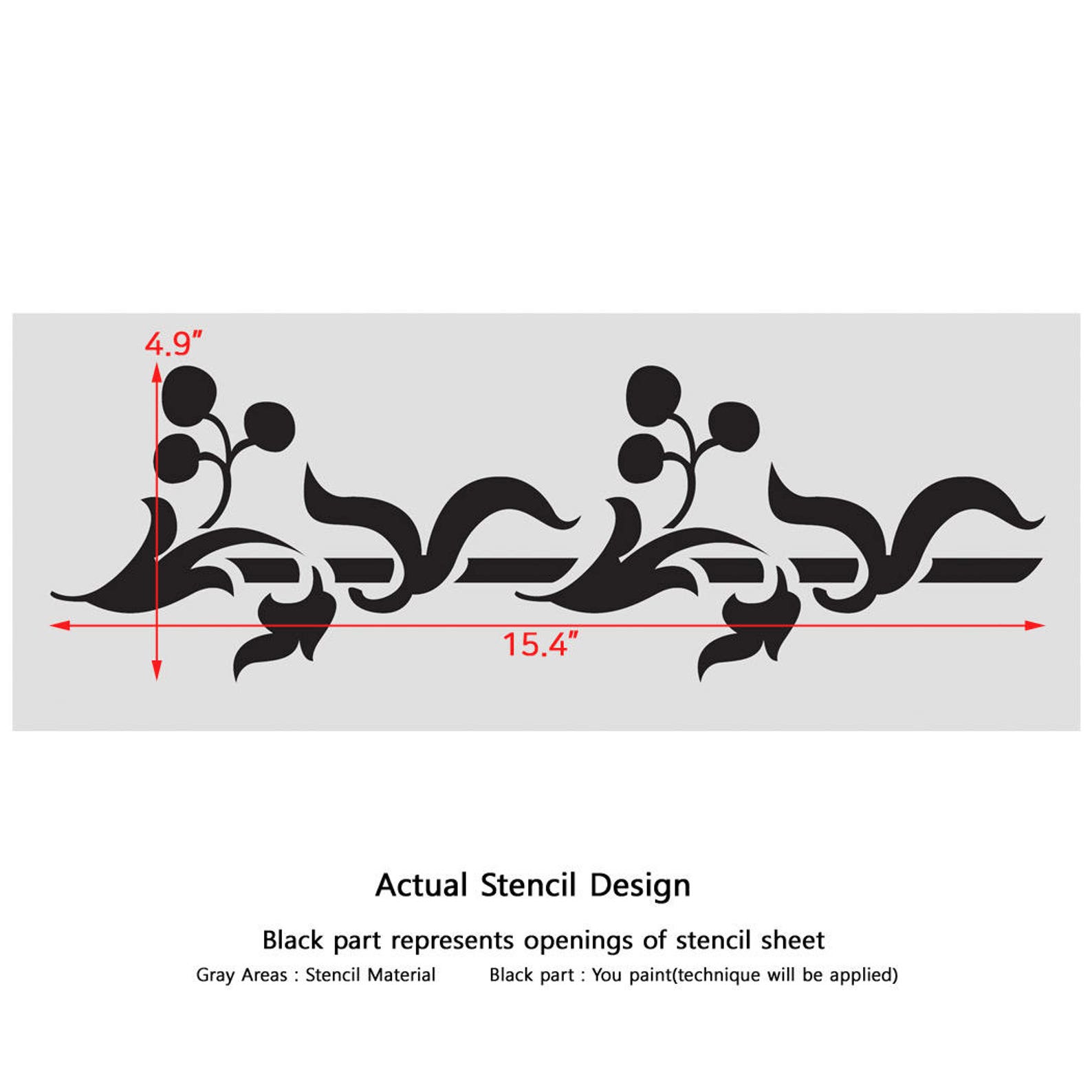 Wall Stencils Border Stencil Pattern 094 Reusable Template for | Etsy