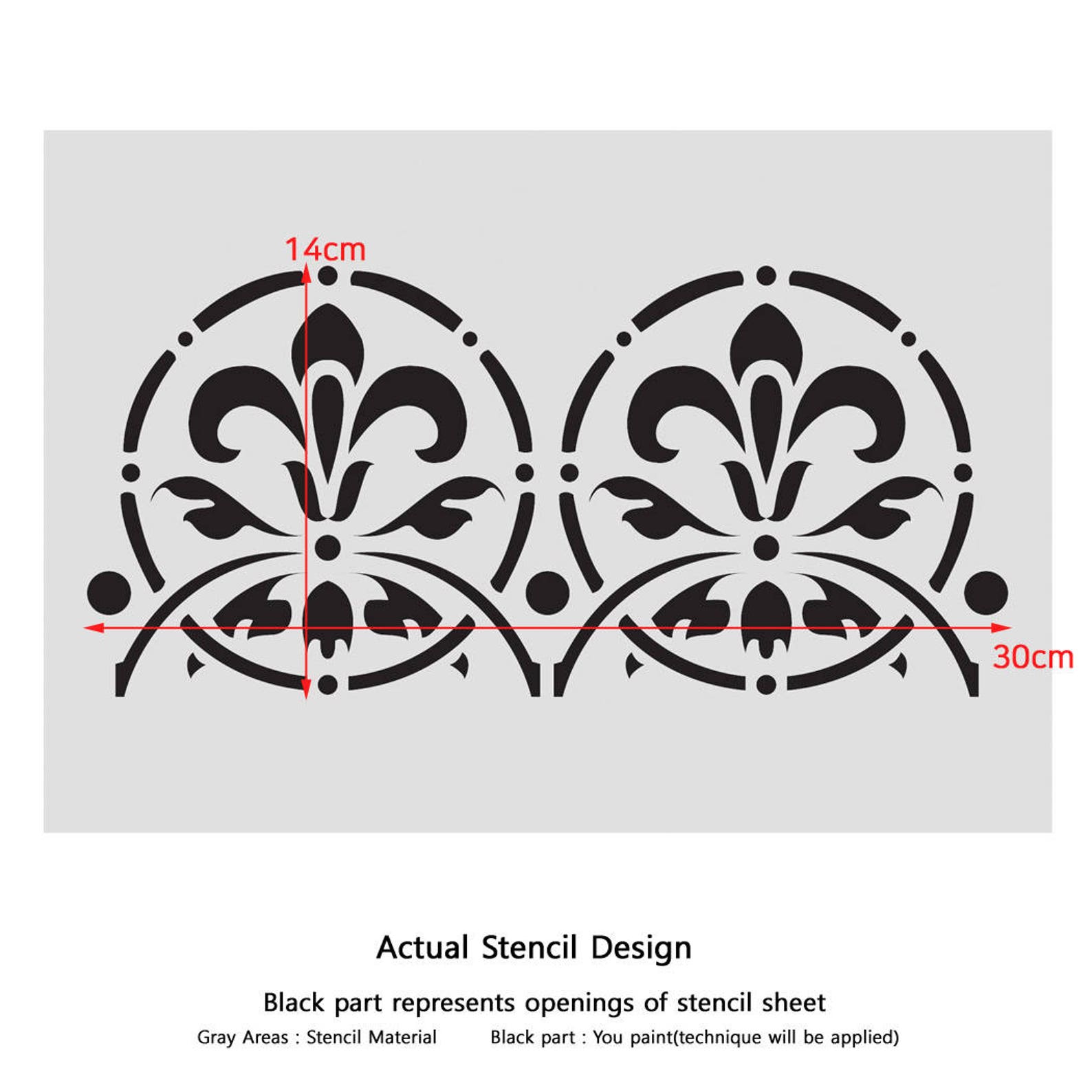 Wall Stencils Border Stencil Pattern 088 Reusable Template for - Etsy