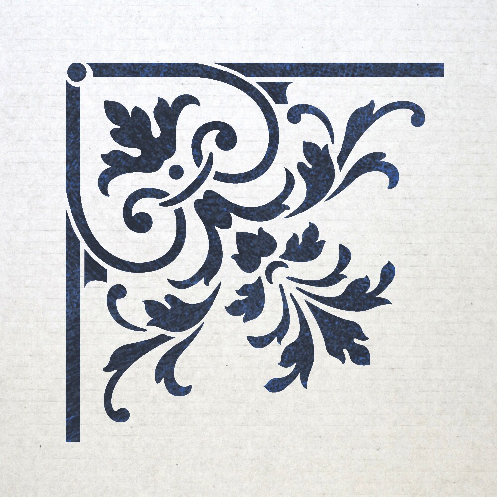 Corner Stencil Reusable Template 025 for Wall DIY decor | Etsy