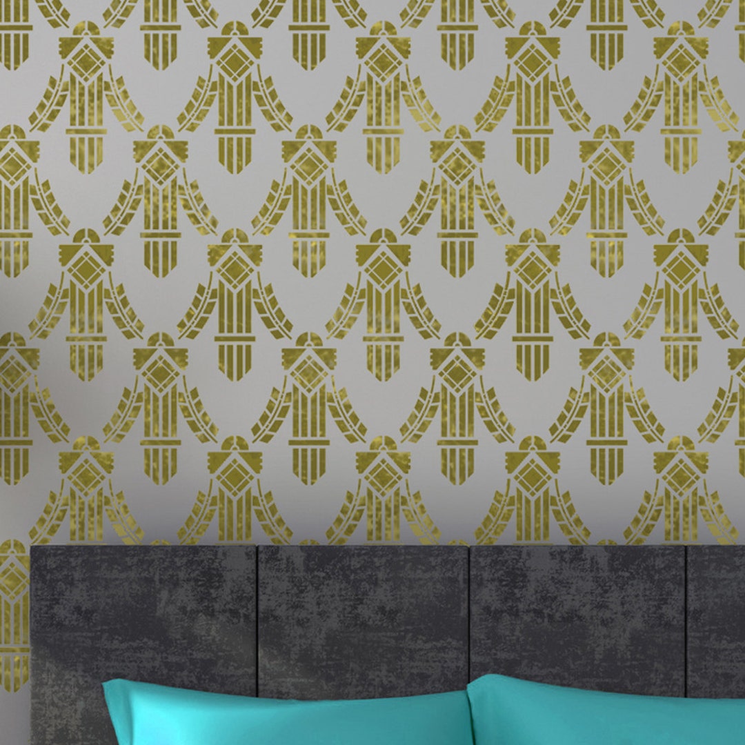 Allover Wall Stencil Doris - for Easy DIY Wall Design - Better Than ...