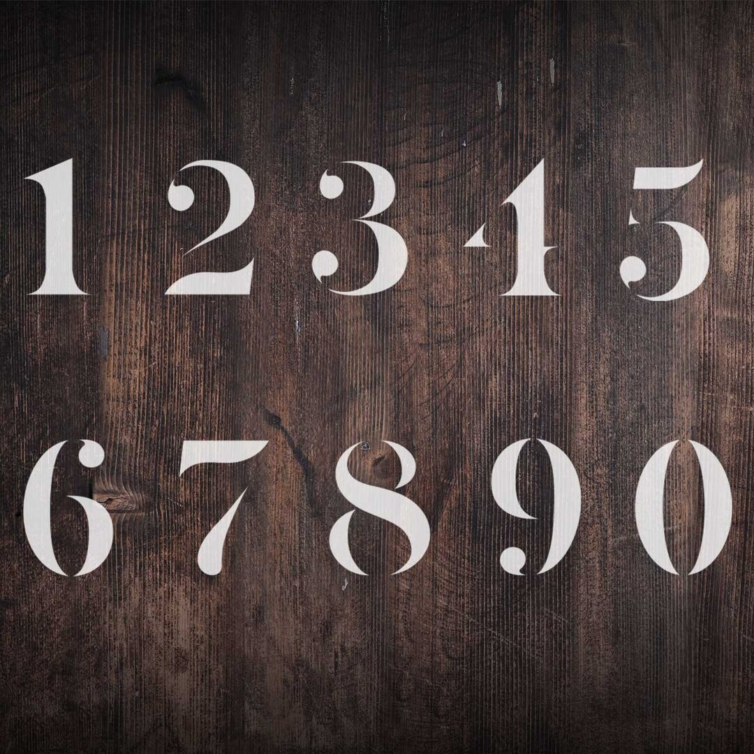 10 Piece Number Stencil Set, 0-9 Templates for Painting Addresses on ...