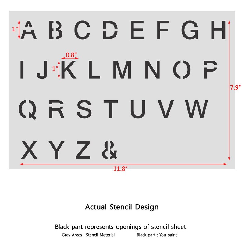 Alphabet Stencil Reusable Template for Wall Art Crafting and - Etsy