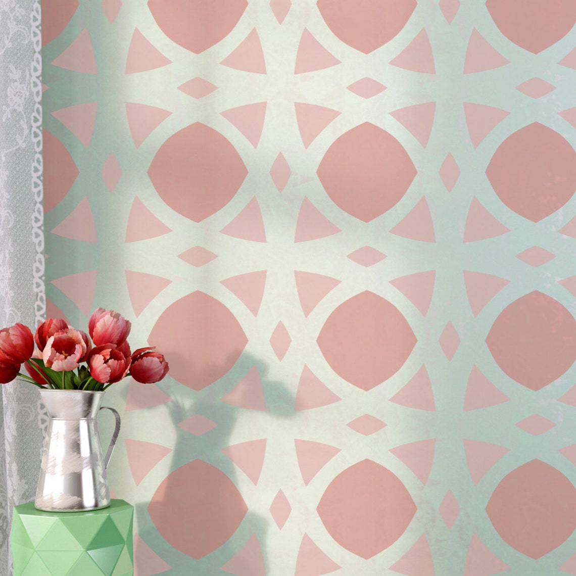 Wall Stencil Chanelle for Elegant Easy DIY Wallpaper Decor | Etsy