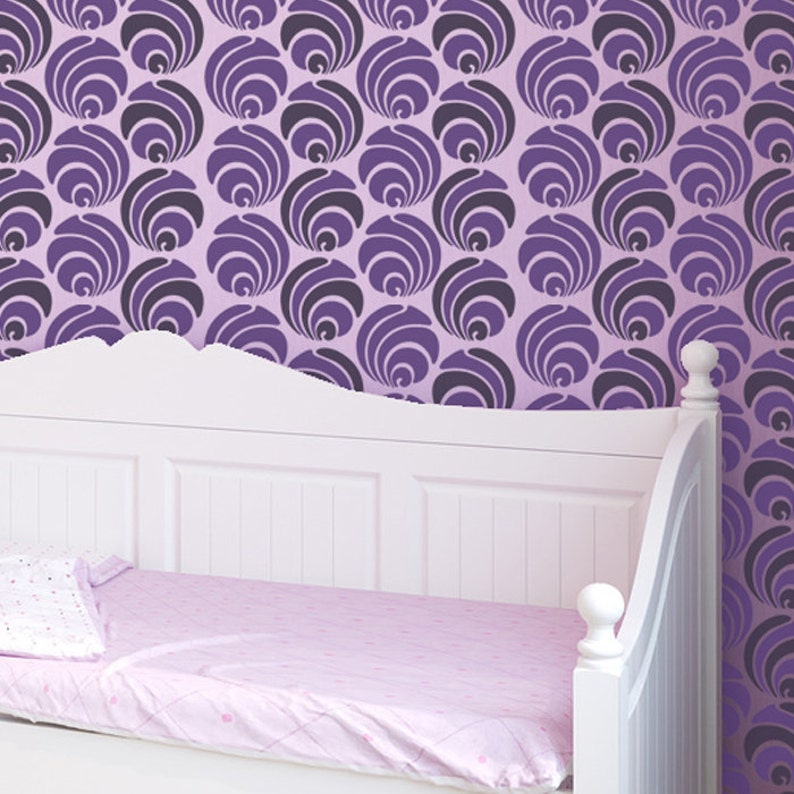 Shell Allover Stencil Pattern Reusable Stencil for Walls Just Like ...