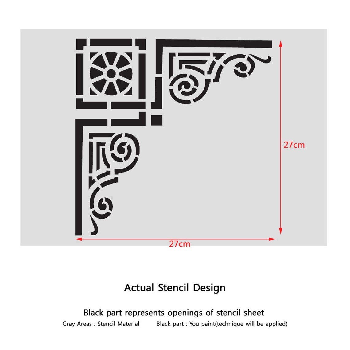 Corner Stencil Reusable Template 041 for Wall DIY Decor - Etsy
