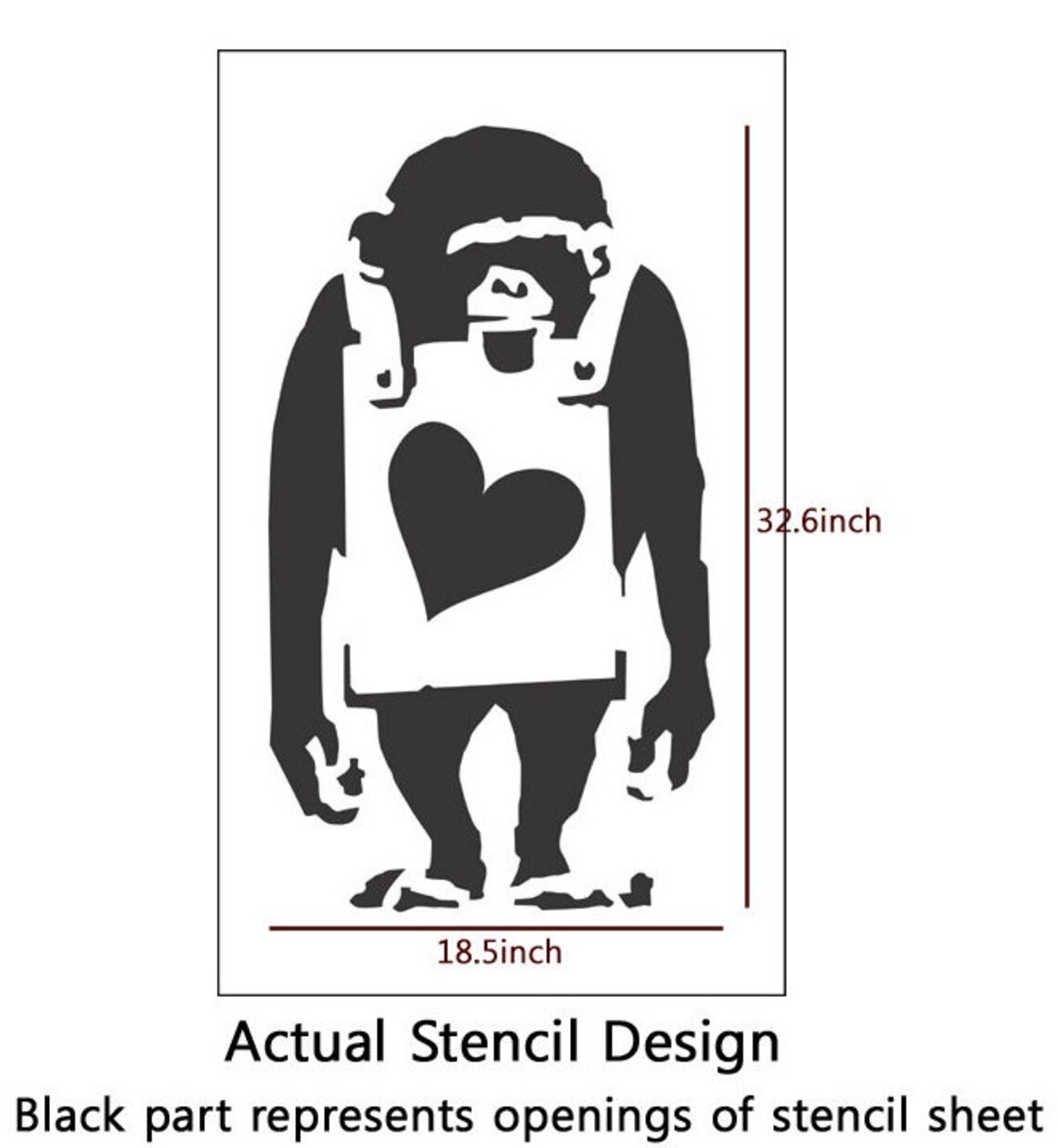 Wall Stencils MONKEY Stencil Template for GRAFFITI Better Than | Etsy