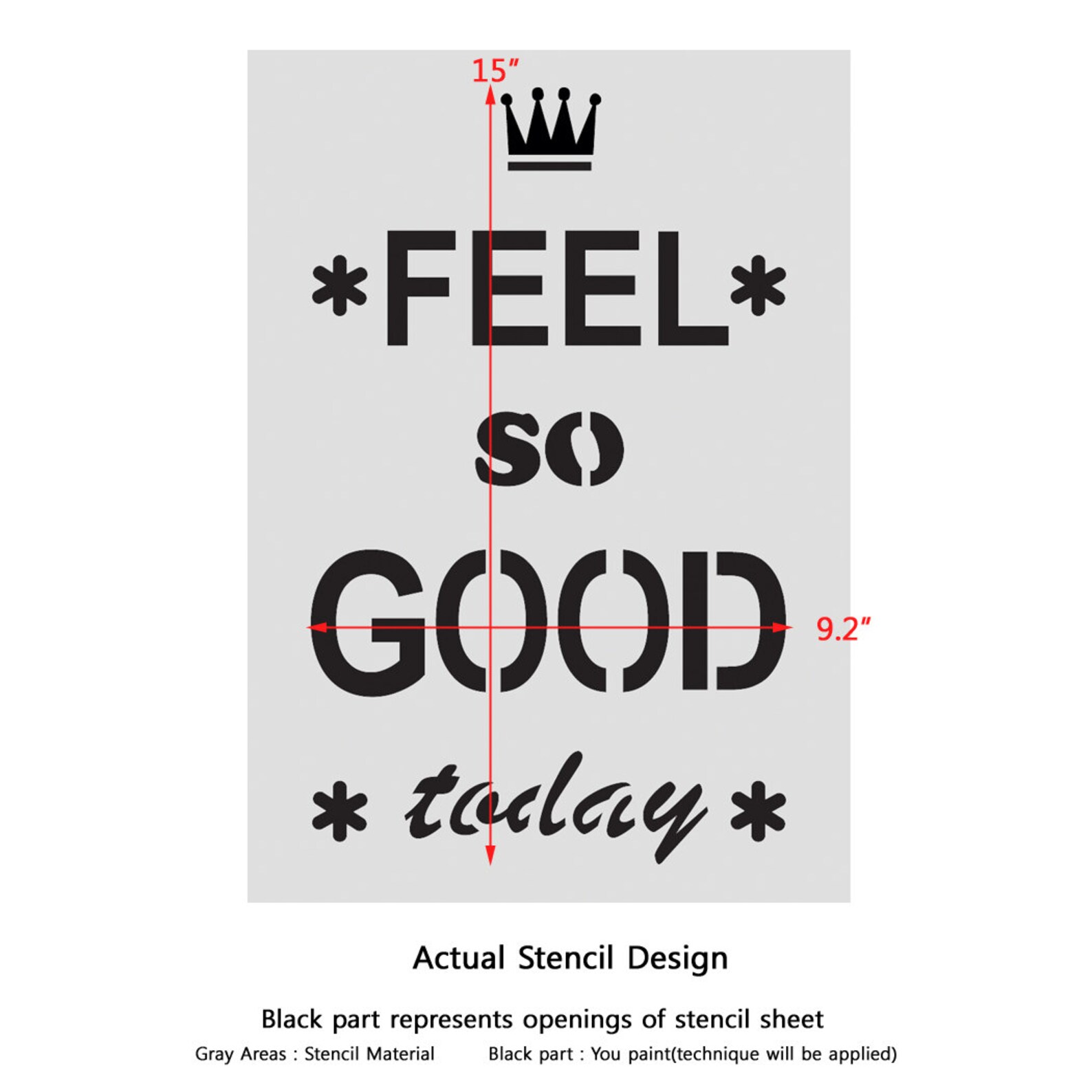Feel so Good Stencil Reusable Template for DIY Crafts and Wall Decor ...