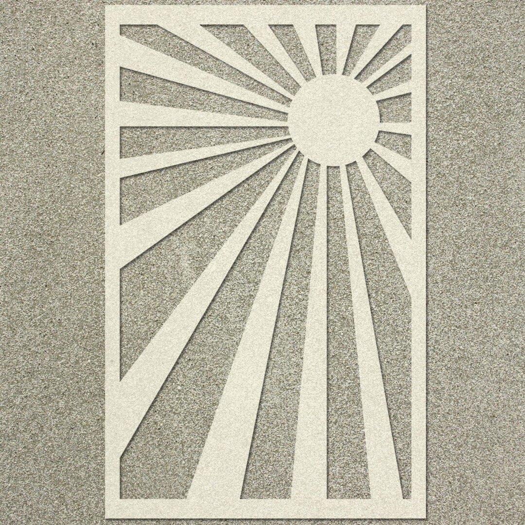 Sun Ray Wall Large Stencil - Reusable DIY Wall Decor Craft Stencils - Etsy