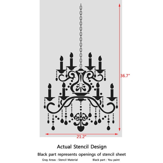 Chandelier Stencil Template