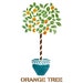 Orange Tree Stencil Reusable Template for Canvas Craft Wall Painting ...