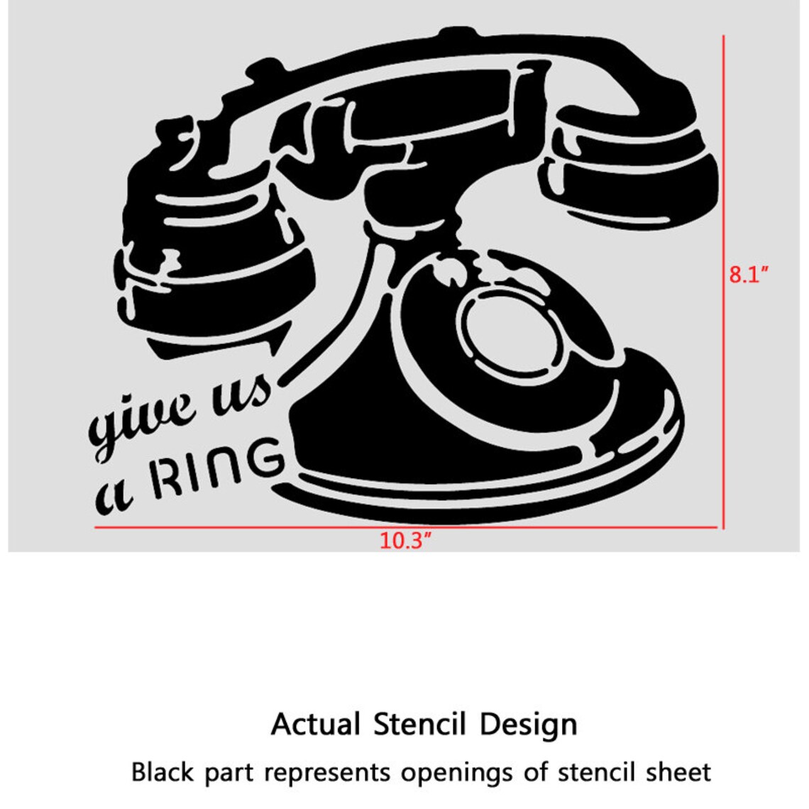 Telephone Stencil Template for Crafting Canvas DIY Decor Wall - Etsy
