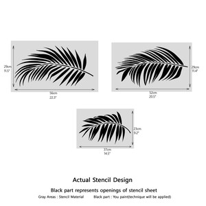 3 Piece Palm Fronds Wall Pattern Stencil Kit - Etsy