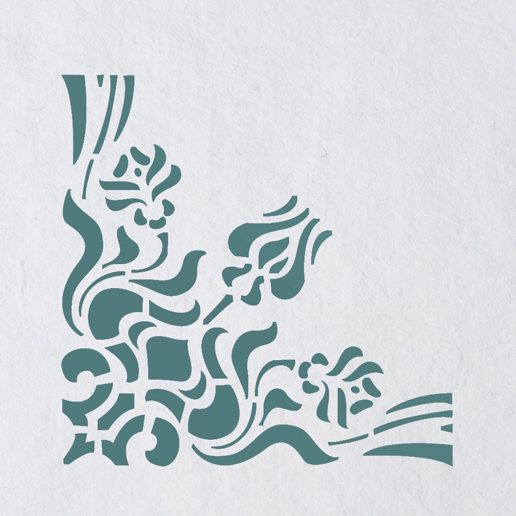 Corner Stencil Reusable Template 049 for Wall DIY Decor - Etsy