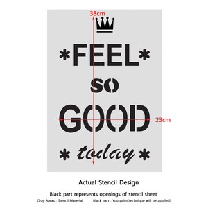 Feel so Good Stencil Reusable Template for DIY Crafts and Wall Decor ...