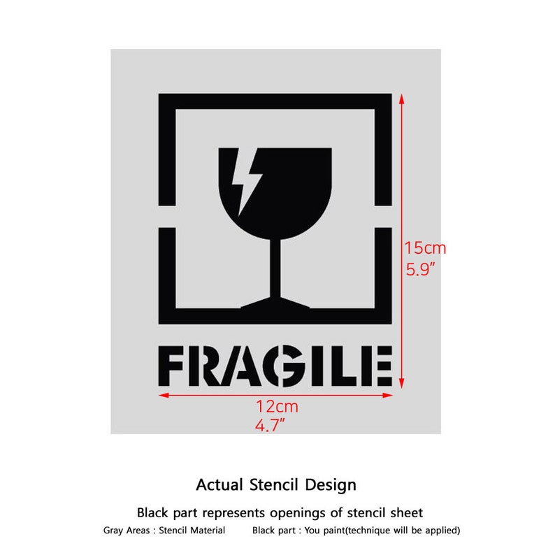Fragile Stencil for Furniture Wine CRATES BOXES Upcycle - Etsy