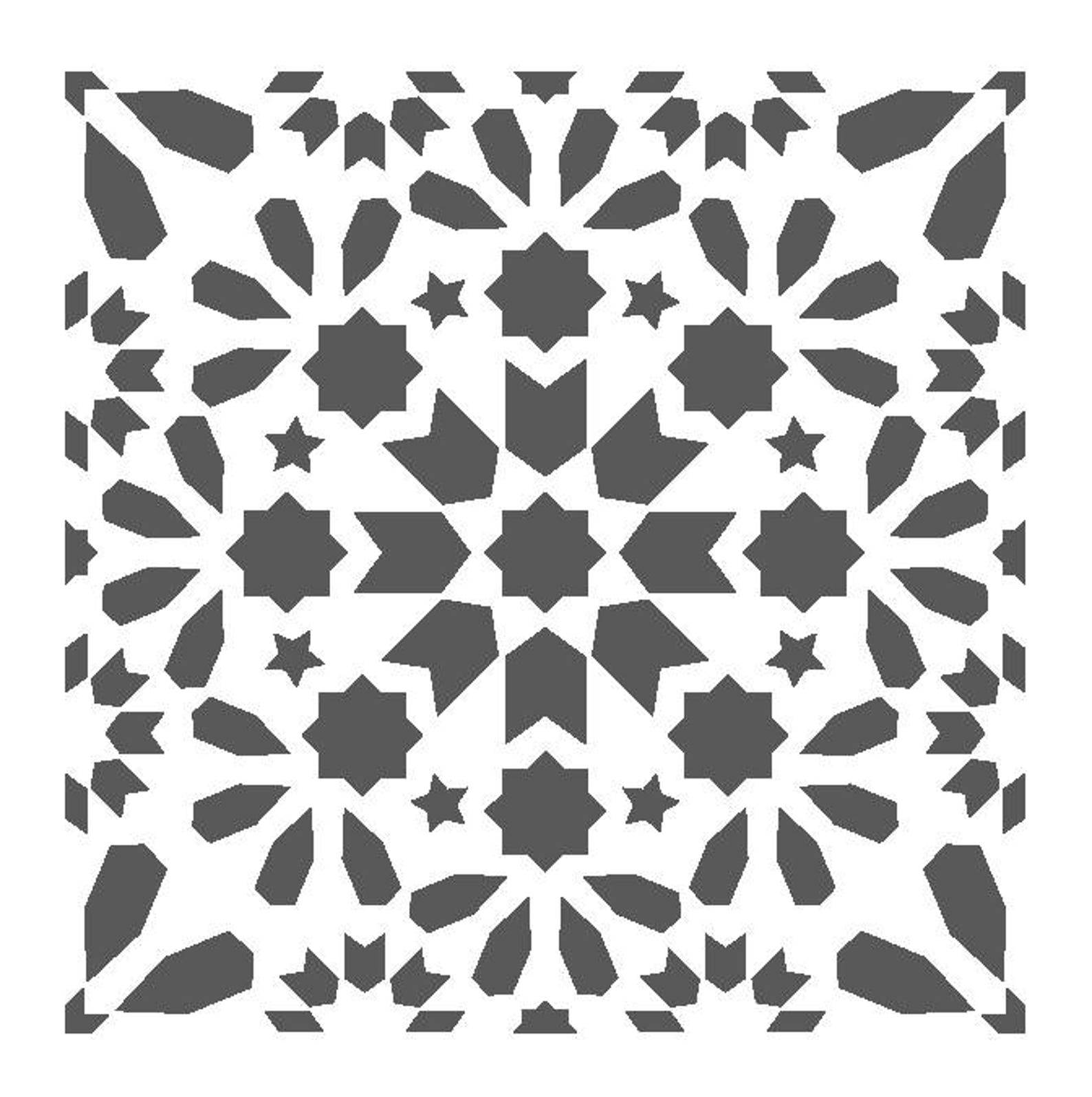 Wall Moroccan Tile Stencil T0058 for DIY Wall Decor Furniture | Etsy