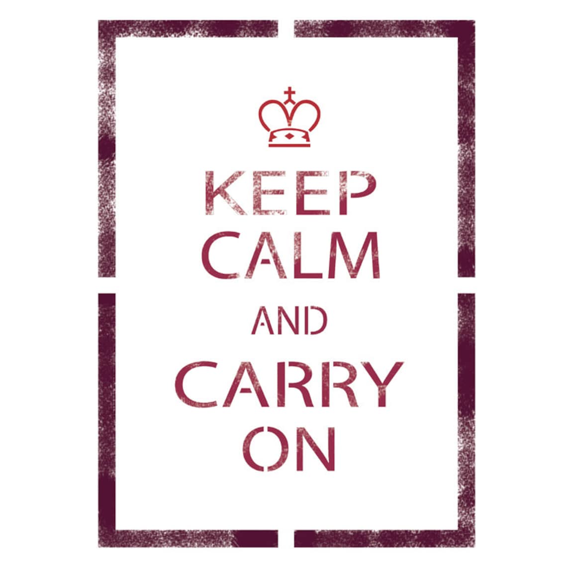 Keep Calm and Carry on Stencil Template for Crafting Walls | Etsy