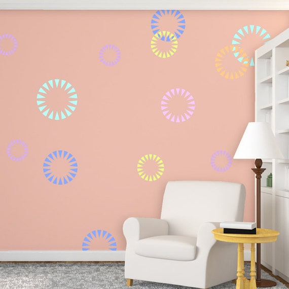 Wall Stencils Circle Shape Firecracker Stencil for Modern Wall - Etsy