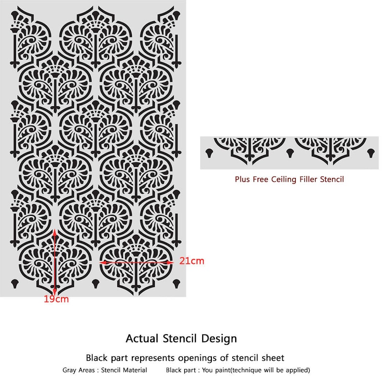 Moroccan Wall Allover Stencil Sidi Rahhal Reusable Trellis - Etsy
