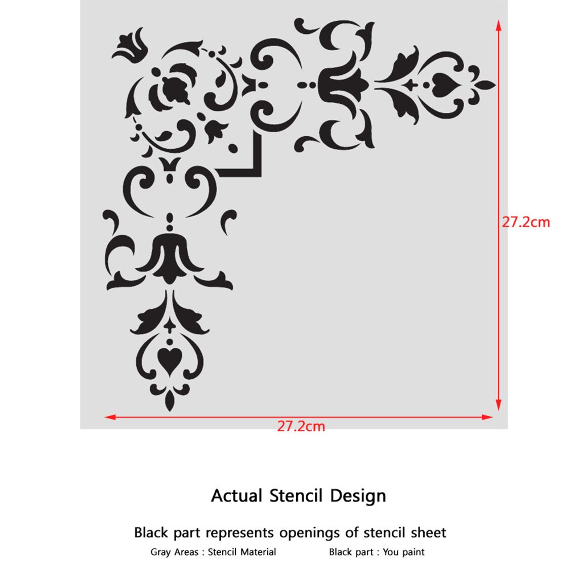 Corner Stencil Reusable Template 012 for Wall DIY Decor - Etsy