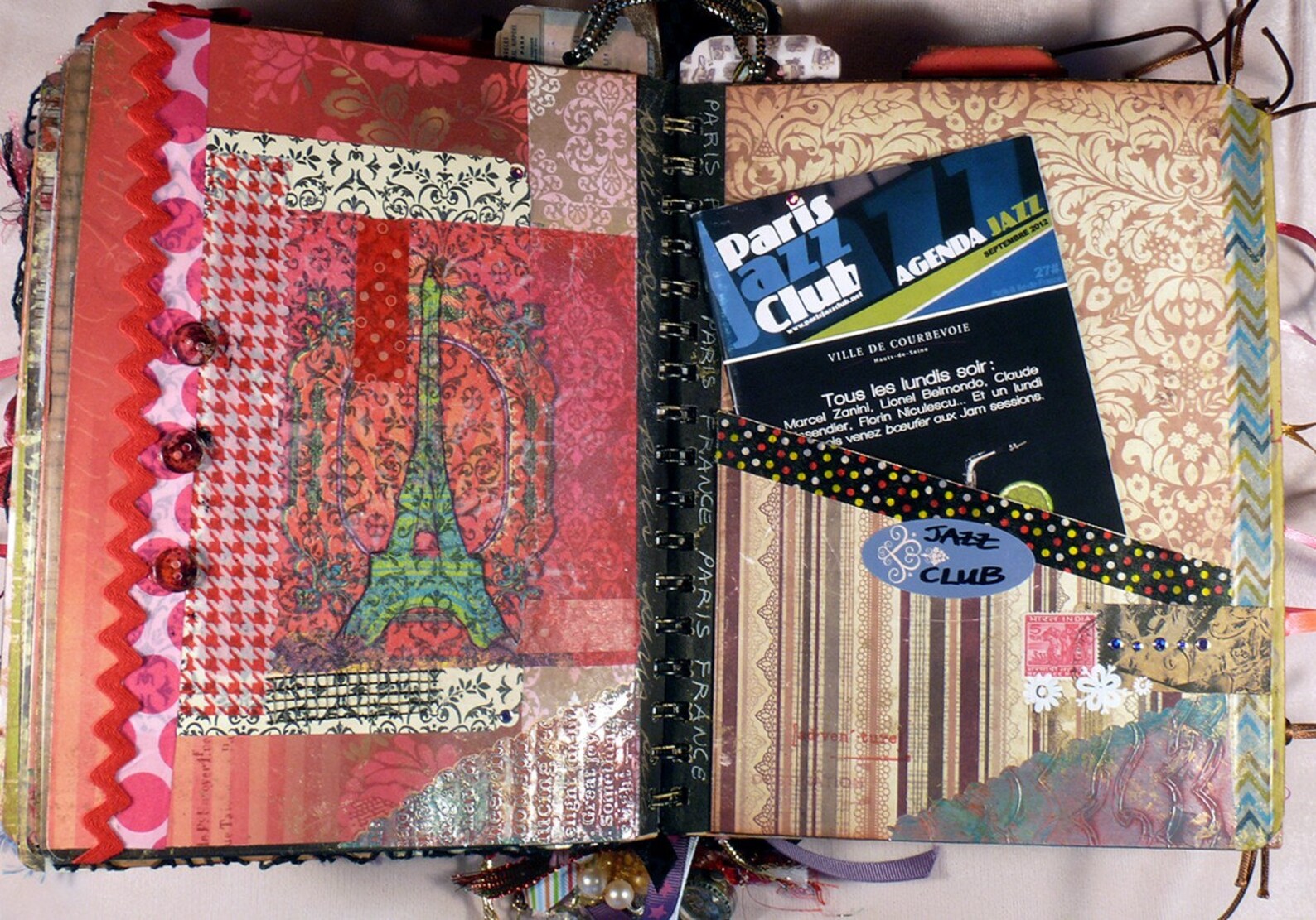 Custom Paris, French, Travel, Scrapbook, Journal, Souvenir Honeymoon ...
