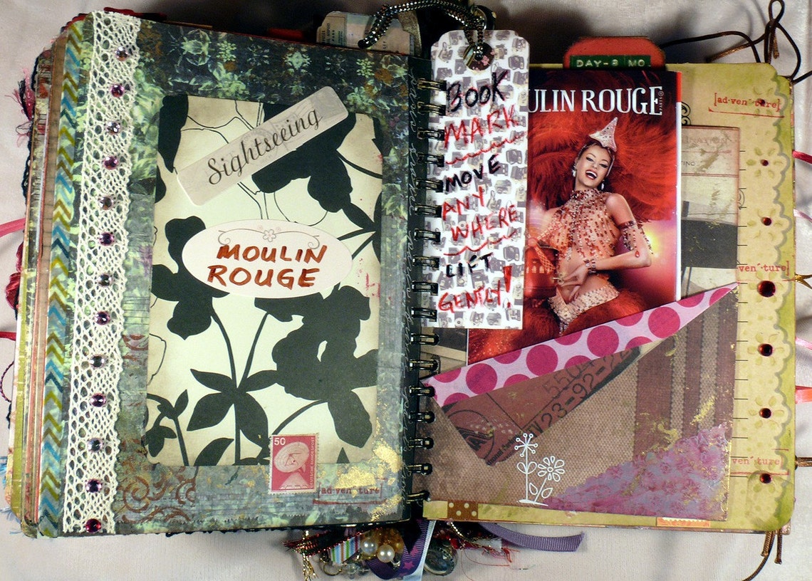Custom Paris, French, Travel, Scrapbook, Journal, Souvenir Honeymoon ...