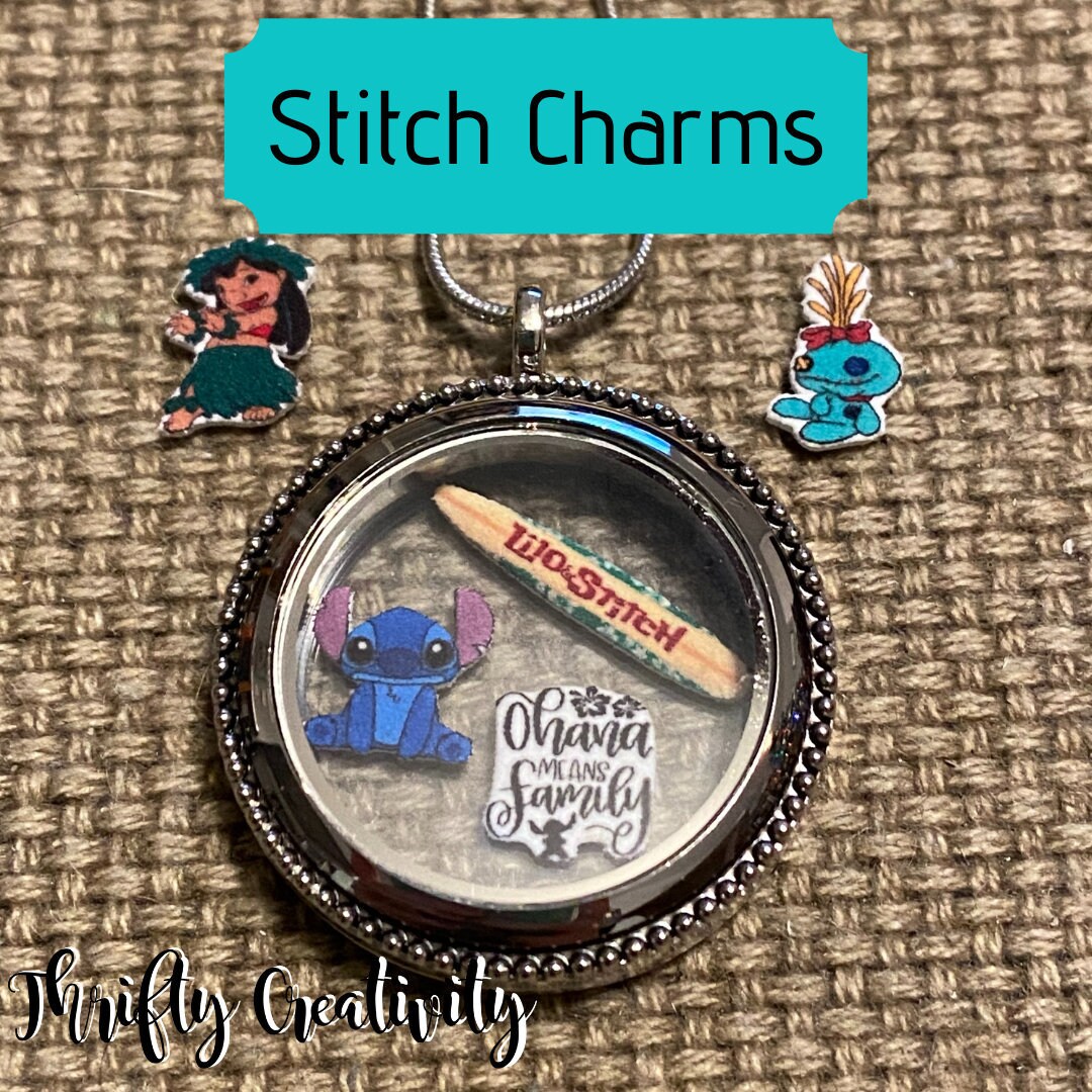 Stitch Living Locket Charms - Etsy