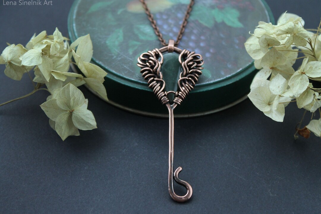 Agate Key Necklace Key Wire Wrapped Pendant Heady Wirewrap Necklace Key ...