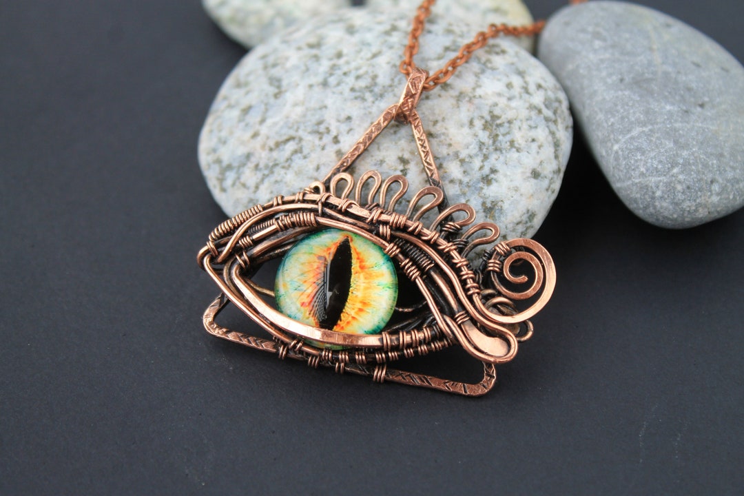 Eye Pendant Wire Wrap Pendant Heady Wire Wrap Fairytale - Etsy