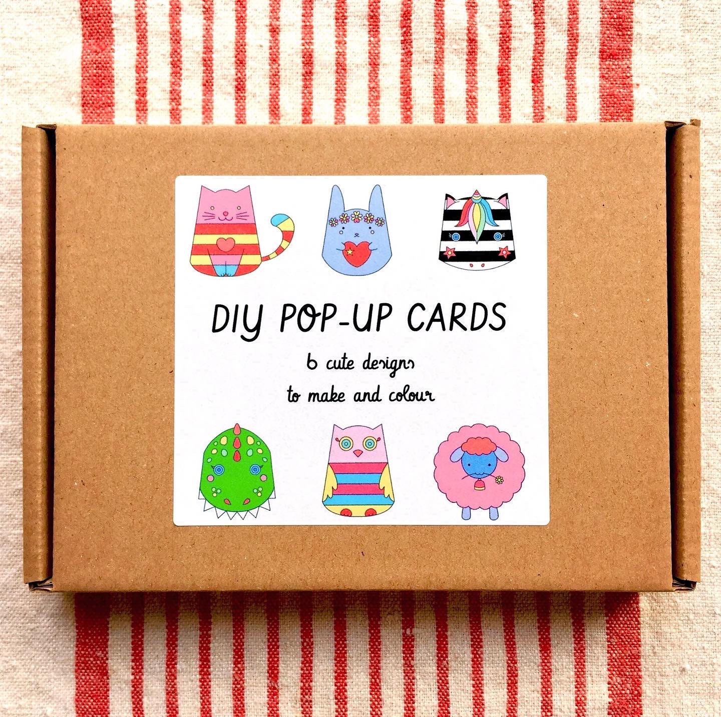 DIY Pop-up Cards Kit. Make Your Own Pop up Cards With 6 Cute - Etsy UK