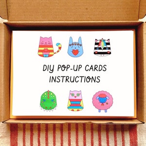 DIY Pop-up Cards Kit. Make Your Own Pop up Cards With 6 Cute - Etsy